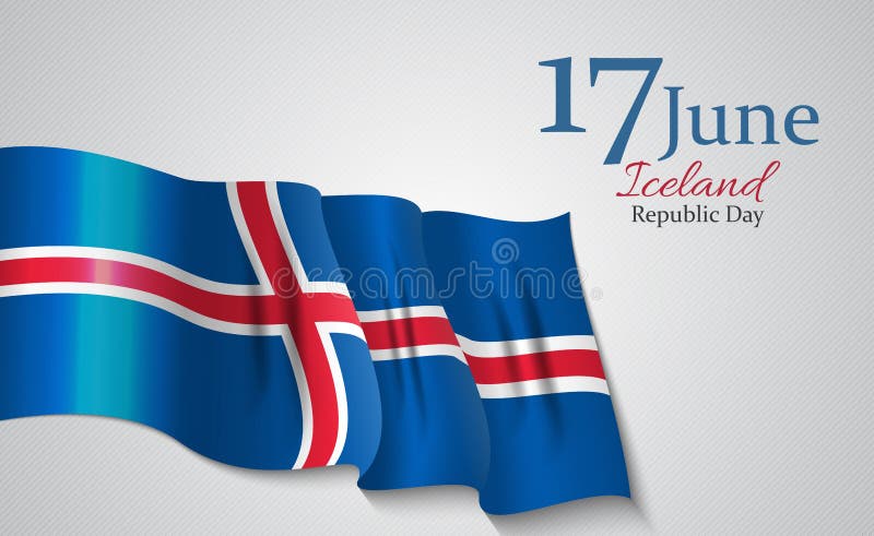 June 17 Iceland Republic Day Background. Vector Illustration Stock ...