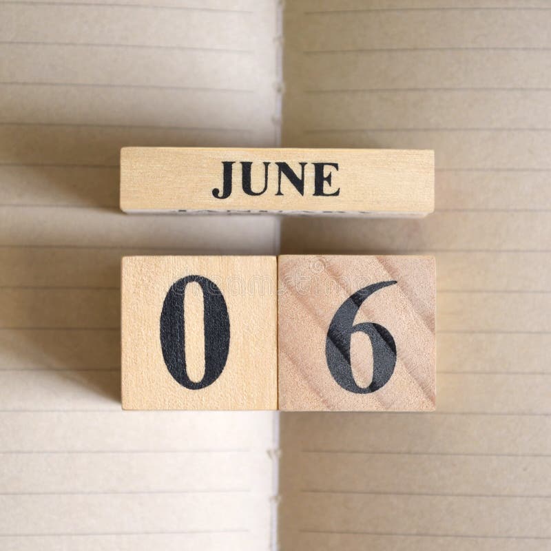 June 06, Icon Design with Number Cube. Stock Image - Image of 2020 ...