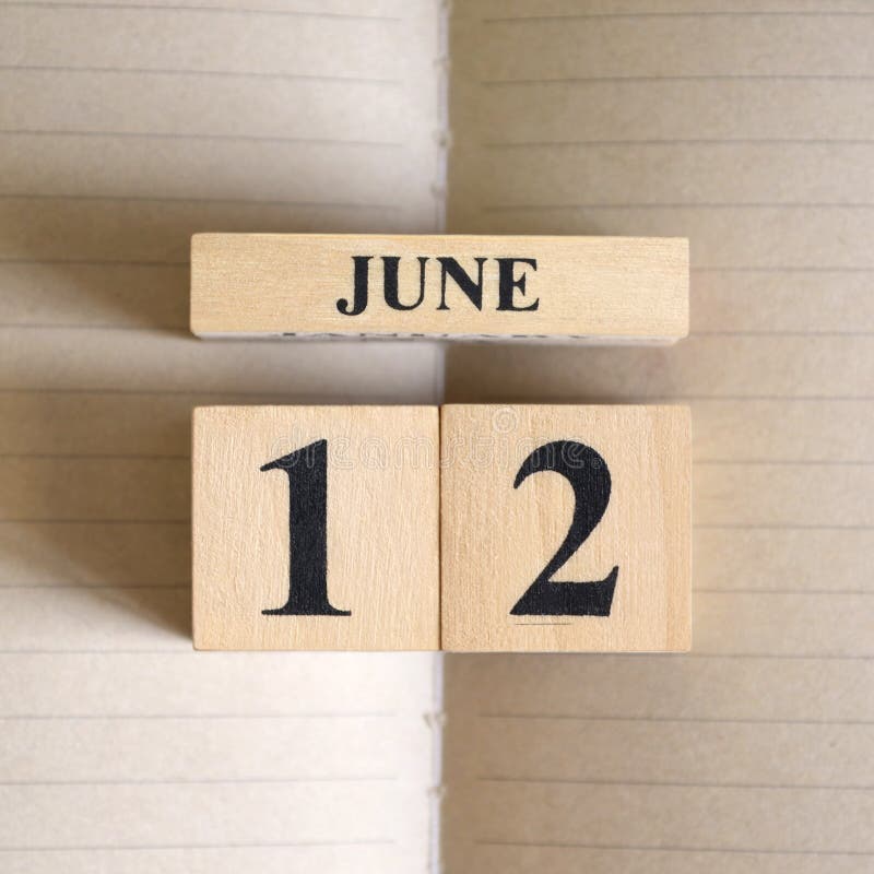 Icon Day Date 12 June Template Calendar Page Stock Photos - Free ...
