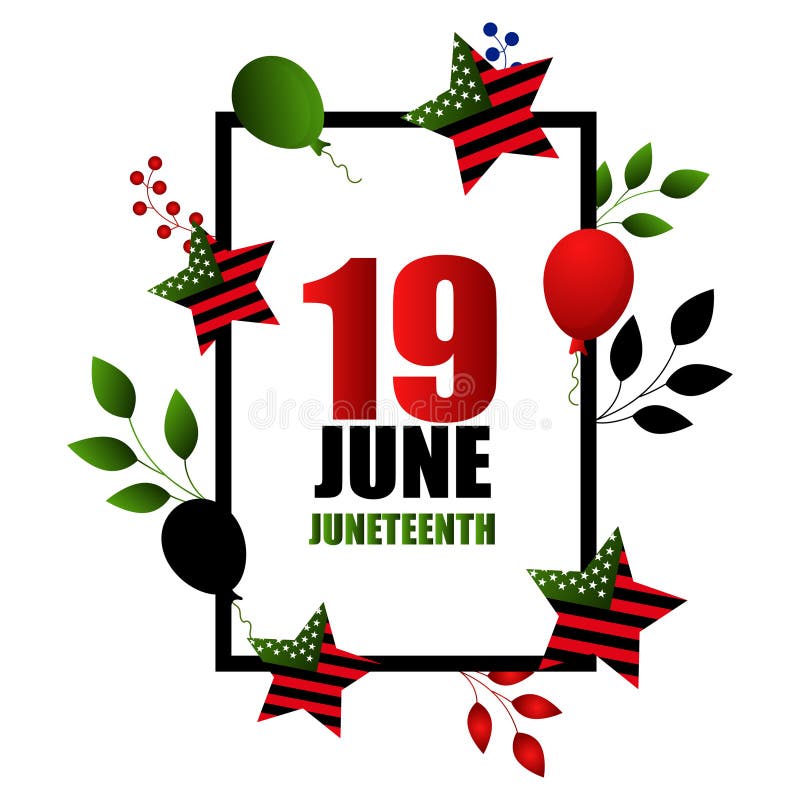 19 June Juneteenth Celebration, Vector Banner Stock Vector ...