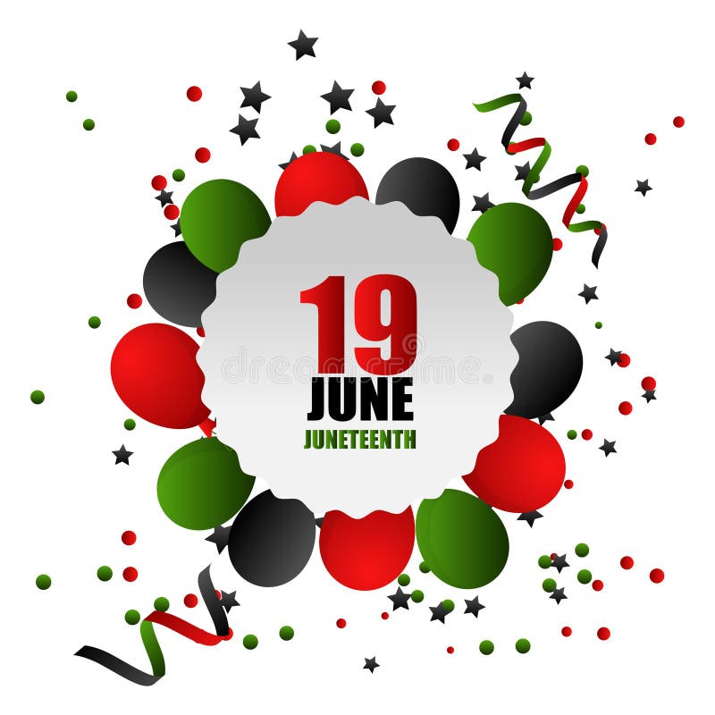 19 June Juneteenth Celebration, Vector Banner Stock Vector ...