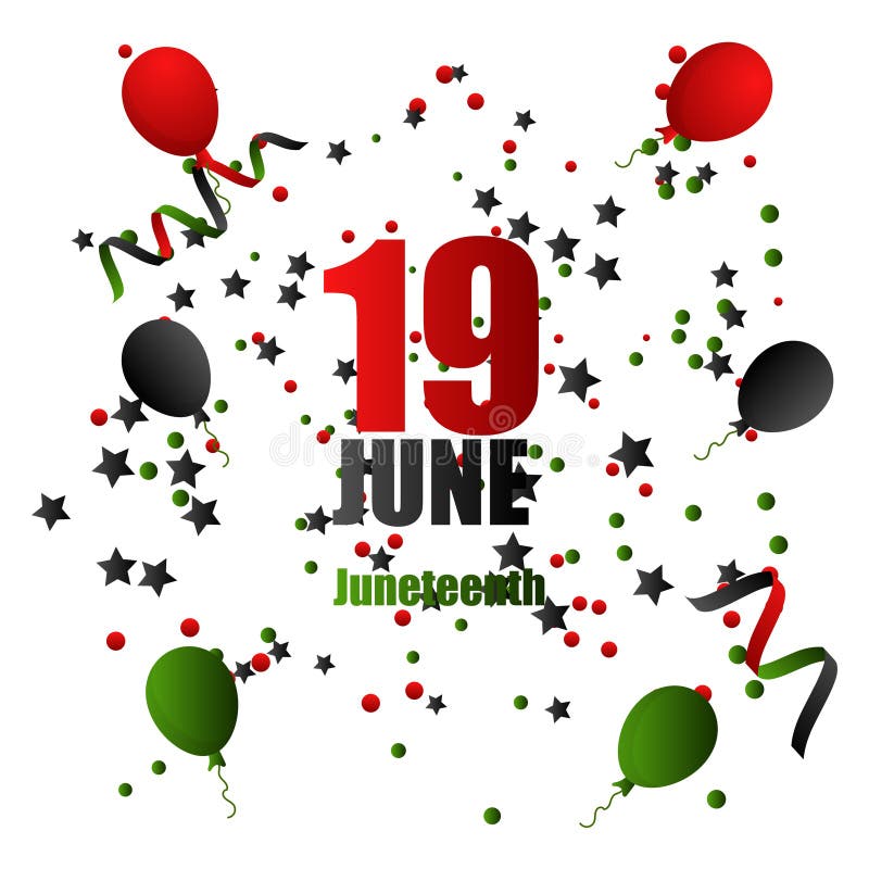 19 June Juneteenth Celebration, Vector Banner Stock Vector ...
