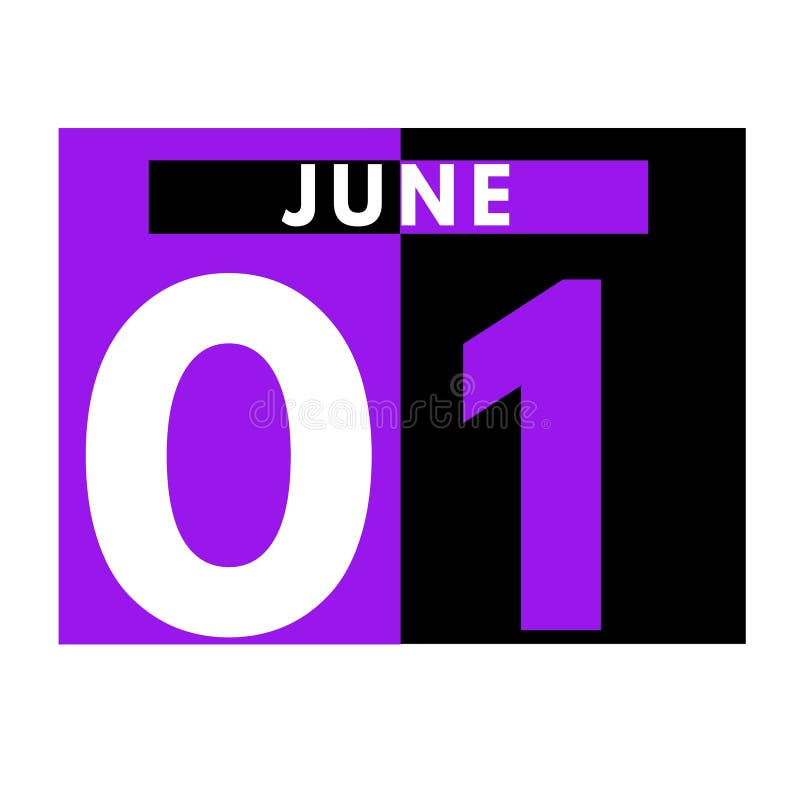 June 1 . Modern daily Calendar Icon .date ,day, Month Stock ...