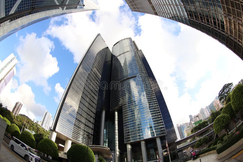20 June 2020 a Modern Hong Kong Office Skyscraper Building Stock Photo ...