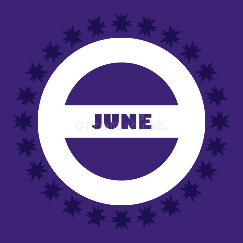 June Month on Circle Shape Vector Illustration Stock Vector ...