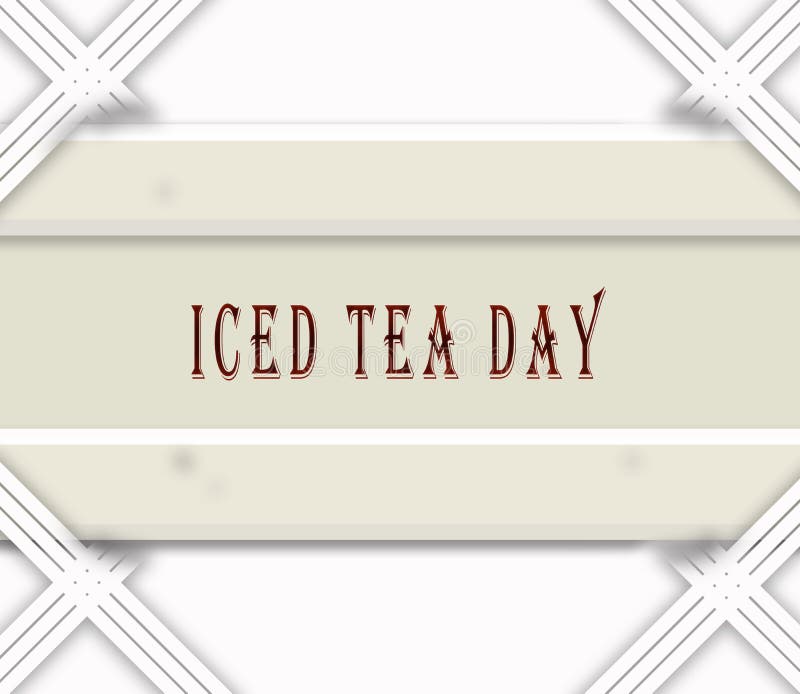 June Month, Day of June. Iced Tea Day, on White Background Stock ...
