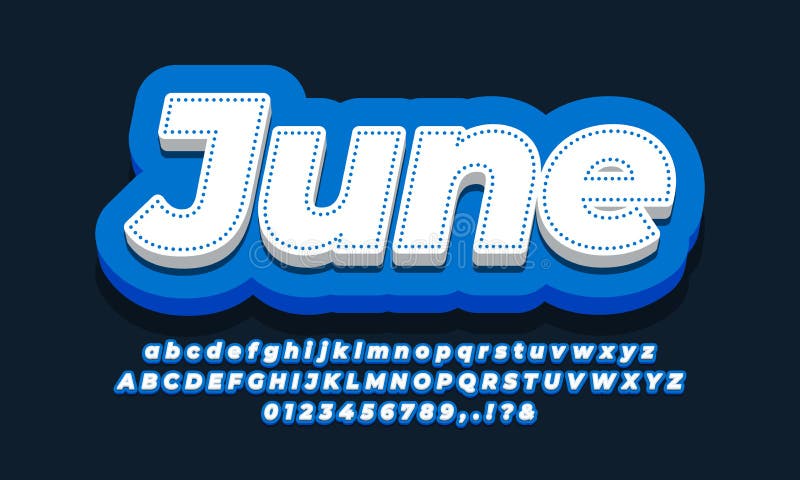June Month Name. Handwritten Calligraphic Word. Bold Font. Stock Vector ...