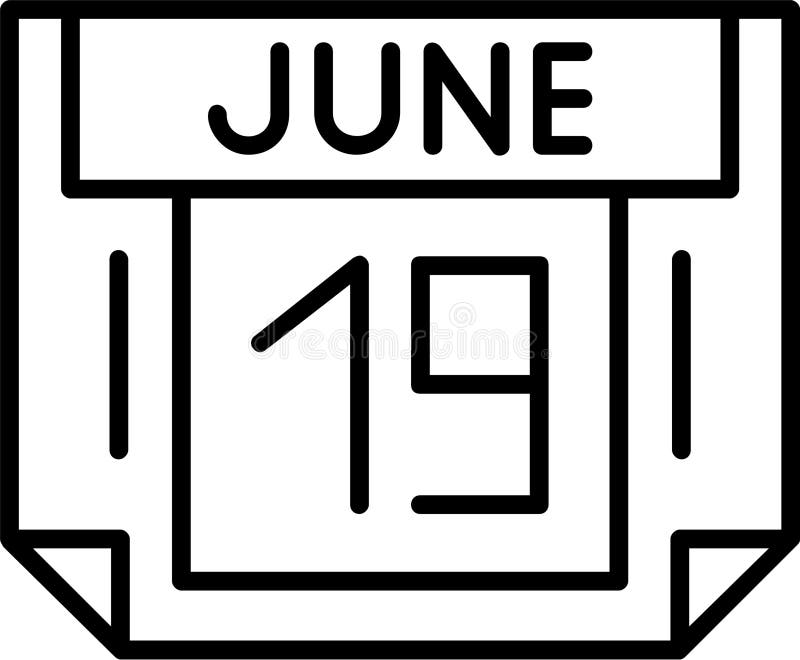 19 June Outline Vector Icon Stock Vector - Illustration of management ...