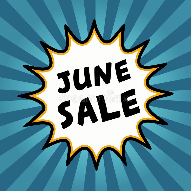 June Sale Sign, Illustration Stock Illustration - Illustration of ...