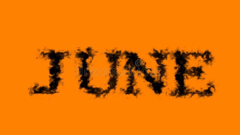 June Off Smoke Text Effect Orange Isolated Background Stock Video ...