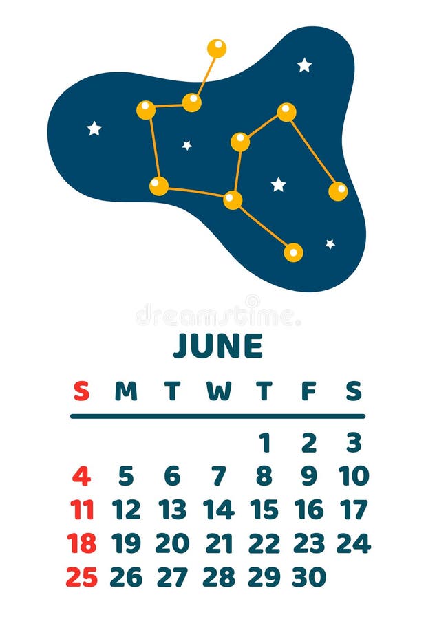 June. Space Calendar Planner 2023. Weekly Scheduling, Planets, Space ...