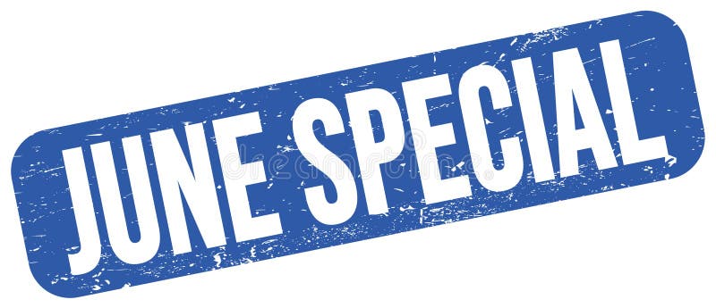 JUNE SPECIAL Text on Blue Grungy Stamp Sign Stock Illustration ...