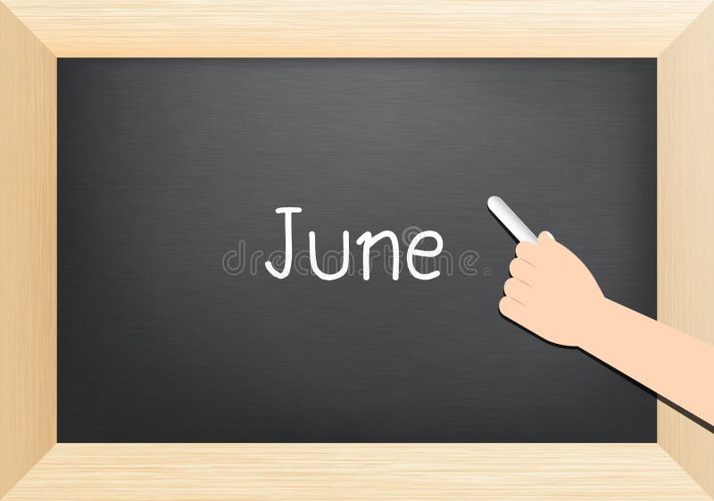 June Text Modern Calligraphy Vector Stock Vector - Illustration of ...