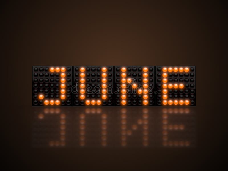 June Text Modern Calligraphy Vector Stock Vector - Illustration of ...