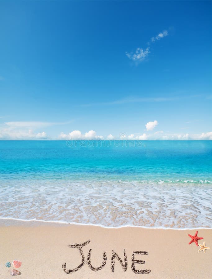 June on a Tropical Beach Under Clouds Stock Photo - Image of light ...