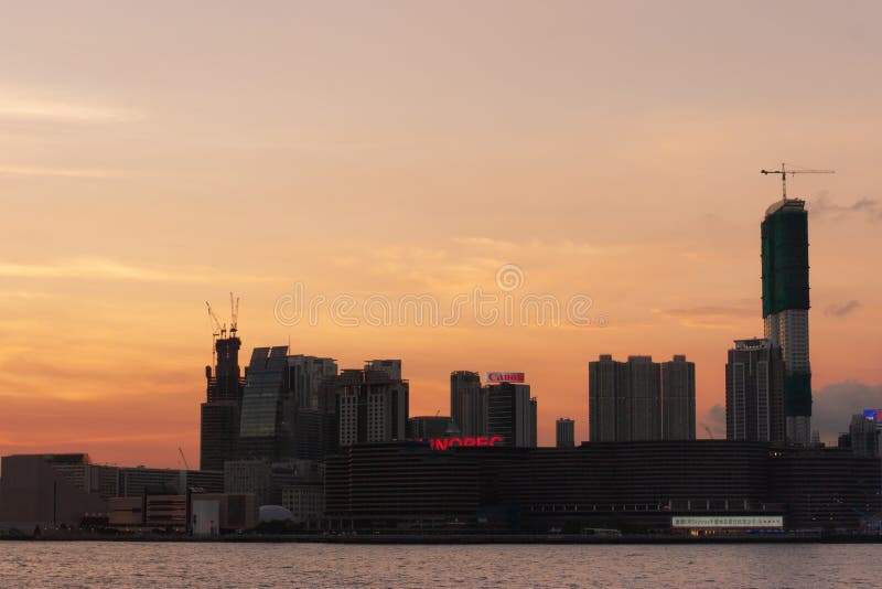 22 June 2007 View of Kowloon from Wan Chai Waterfront Promenade ...