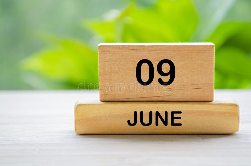 9 June Wooden Calendar with Customizable Space for Text or Ideas. June ...