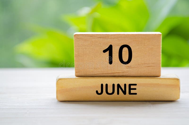 10 June Wooden Calendar with Customizable Space for Text or Ideas. June ...