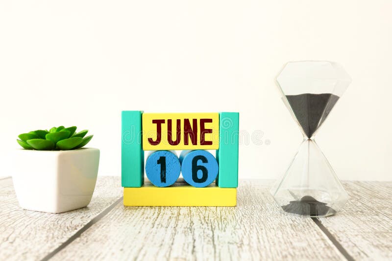 June wooden blocks stock image. Image of month, june - 150693179