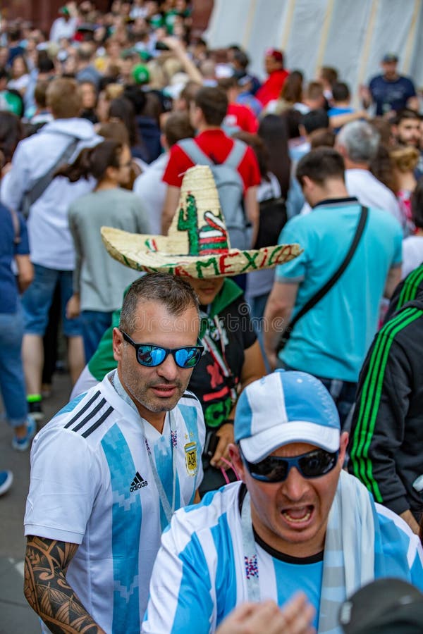 June 16 2018 World Cup 2018 Football Fans On The Streets Of M