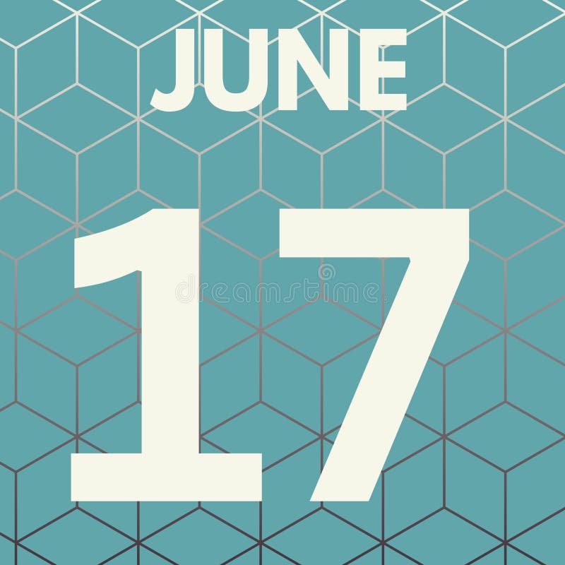 June 17 , Calendar , daily Calendar Icon in Flat Design Style Stock ...