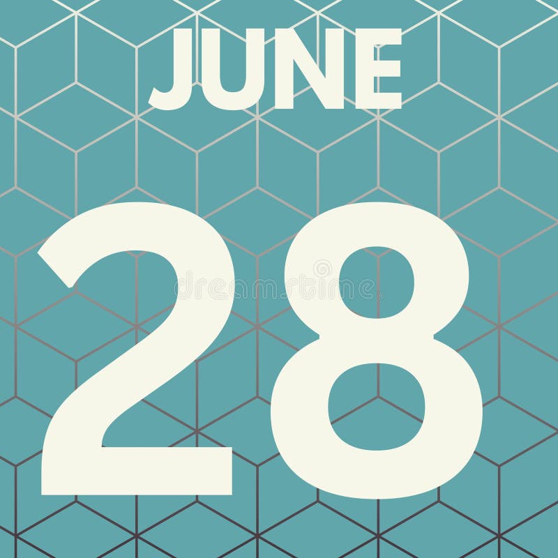 June 28 , Calendar , daily Calendar Icon in Flat Design Style Stock ...