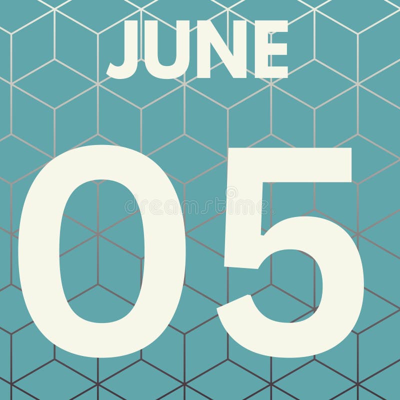 June 5 , Calendar , daily Calendar Icon in Flat Design Style Stock ...