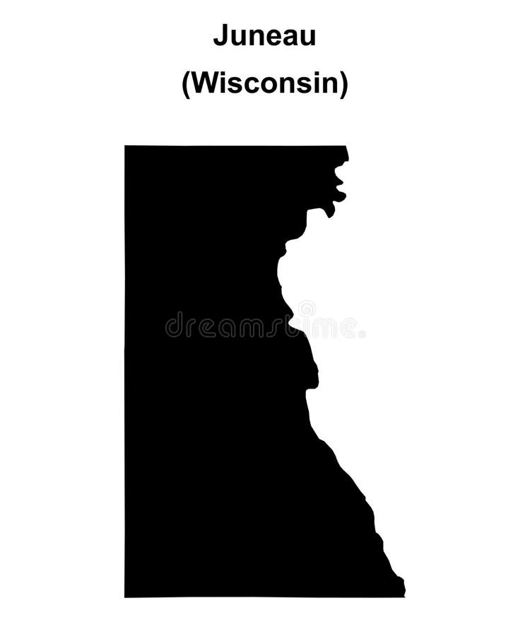 Juneau outline map stock vector. Illustration of isolated - 361875871