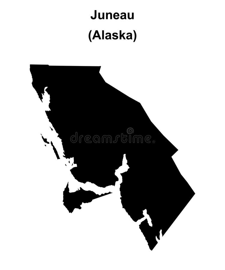 Juneau outline map stock vector. Illustration of icon - 357146887