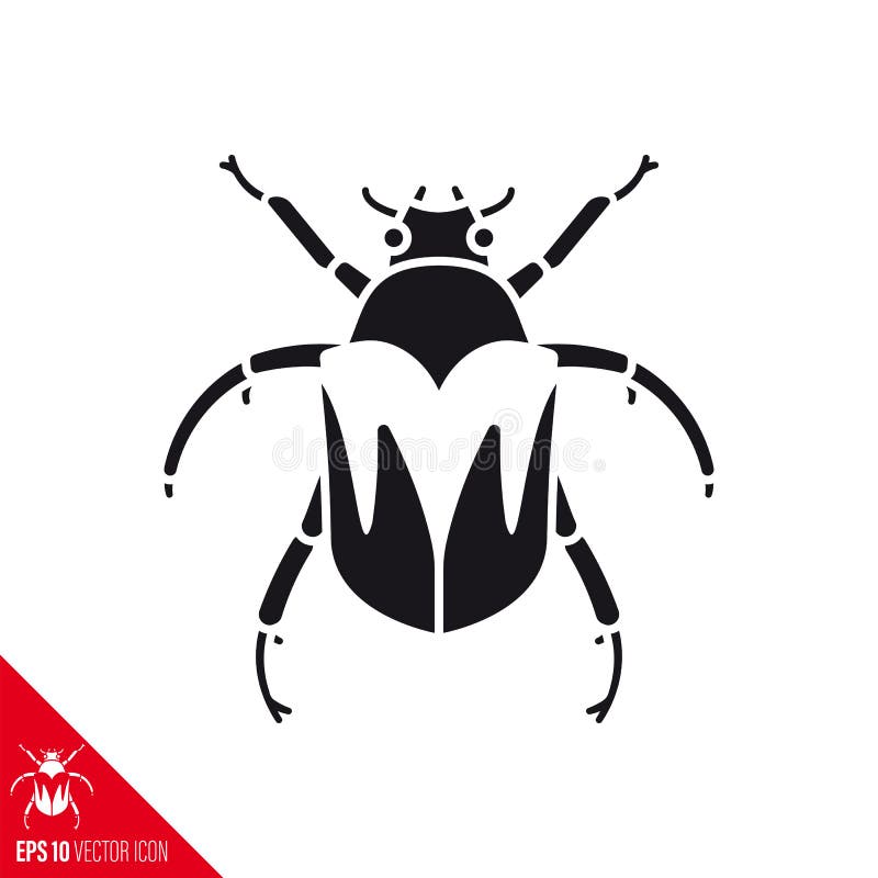 Junebug vector glyph icon stock vector. Illustration of black - 266013380