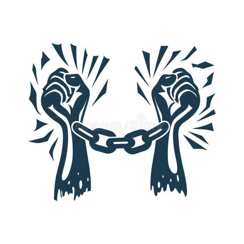 Juneteenth: Broken Chains of Freedom Symbol Stock Illustration ...