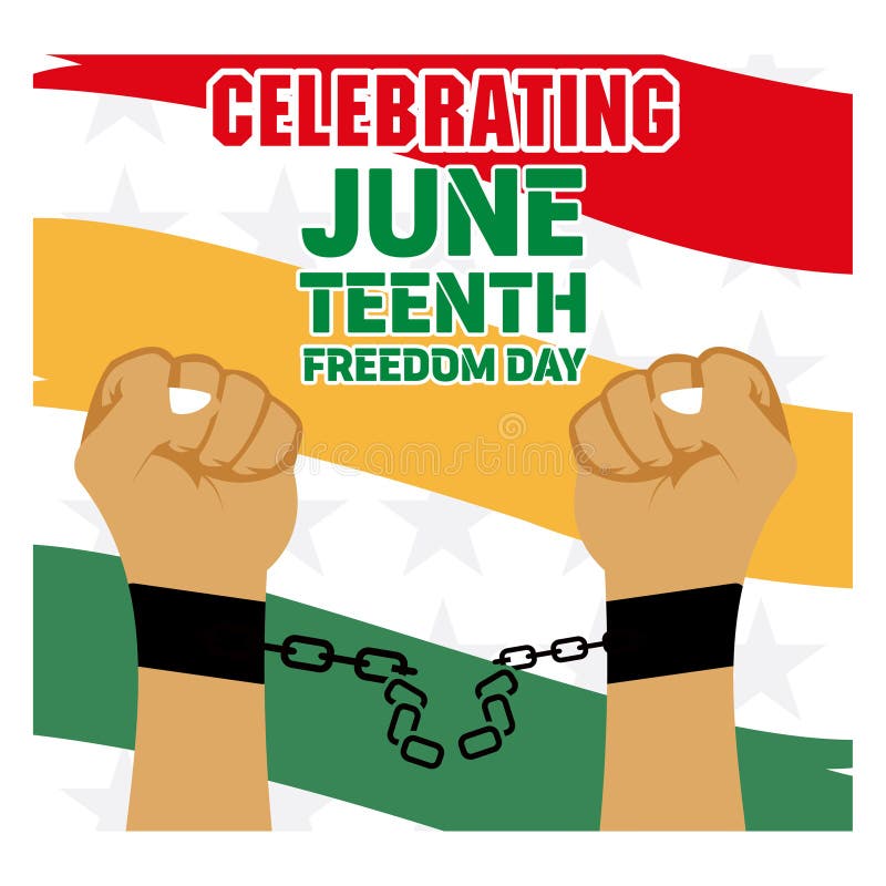 Juneteenth Celebrate Black Freedom. Flat Vector Modern Stock Vector ...