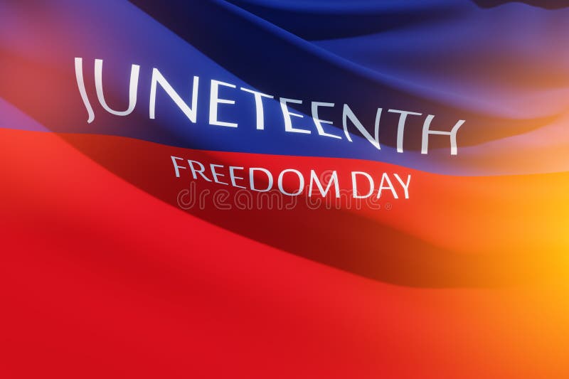 Juneteenth Color with Text Juneteenth Freedom Day with Warm Glow. since ...