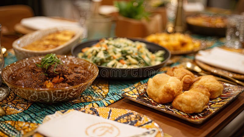 Juneteenth Dinner Table with Traditional Food Stock Photo - Image of ...