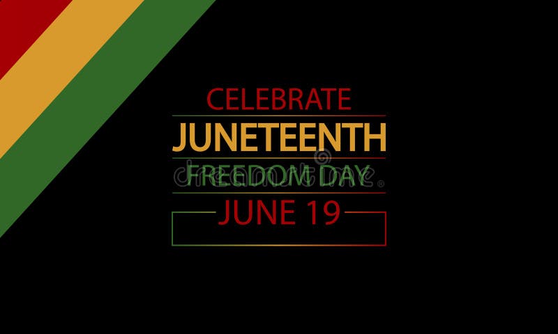 Embracing Freedom Juneteenth Celebration with Flag Art Stock Vector ...