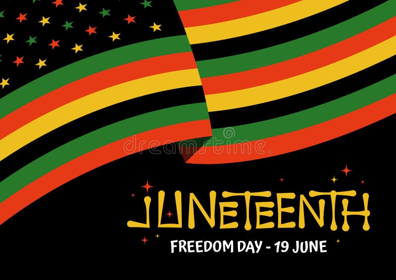 Juneteenth Flag - Freedom Day Design Vector Illustration Stock Vector ...