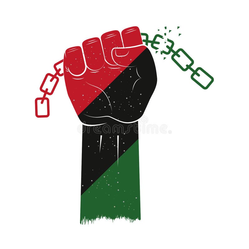 Juneteenth hand chain stock vector. Illustration of isolated - 219366694