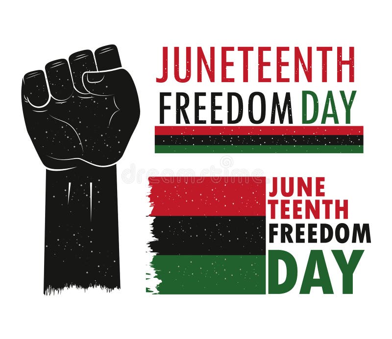 Juneteenth freedom icons stock vector. Illustration of juneteenth ...