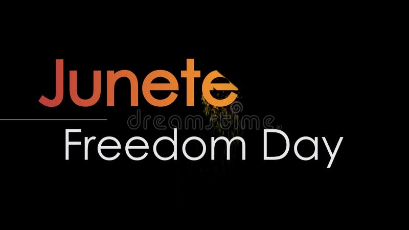 Juneteenth Freedom Day Animation Text with Dust Sprinkle Particle ...