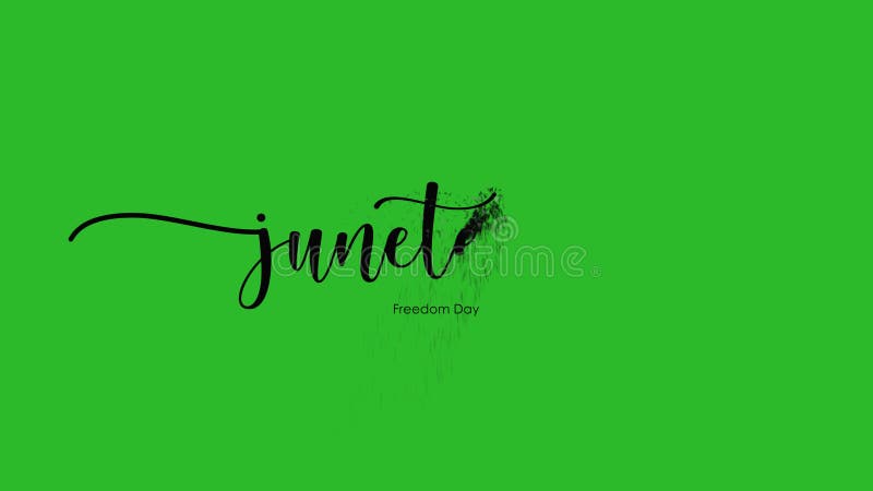Juneteenth Freedom Day Animation Text with Dust Sprinkle Particle ...