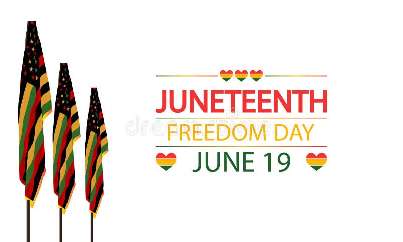 Juneteenth Freedom Day Uniting through Flag Inspired Stock Vector ...