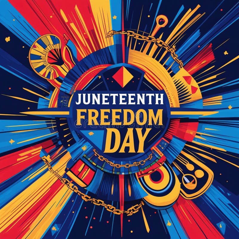 Juneteenth Freedom Day a Vibrant Artistic Celebration Stock ...