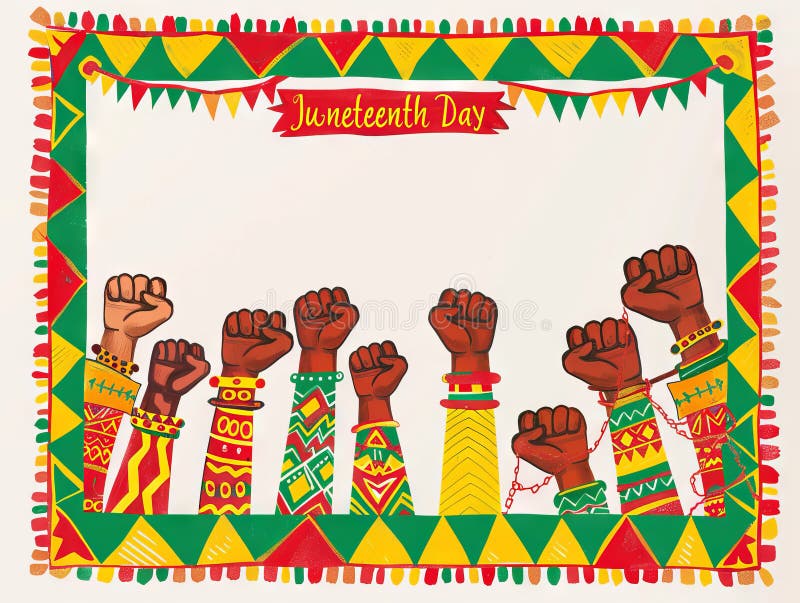 Juneteenth Holiday Background Graphics Template Stock Illustration ...