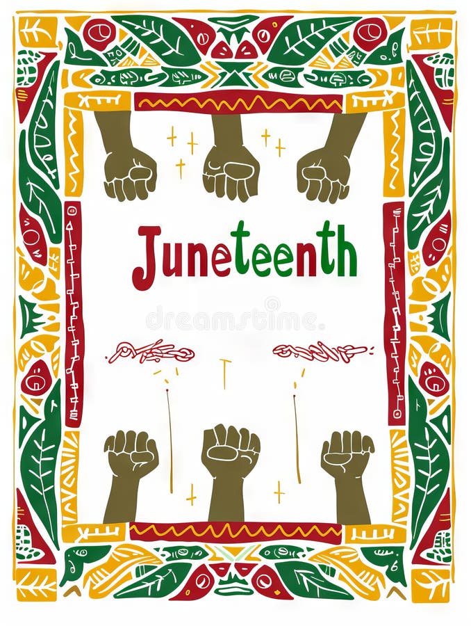 Juneteenth Holiday Background Graphics Template Stock Illustration ...