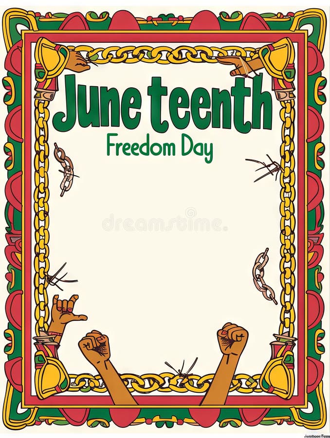 Juneteenth Holiday Background Graphics Template Stock Illustration ...