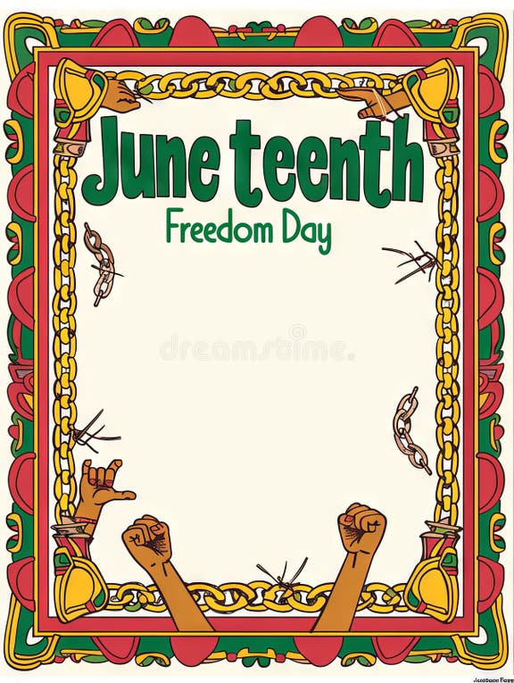 Juneteenth Holiday Background Graphics Template Stock Illustration ...