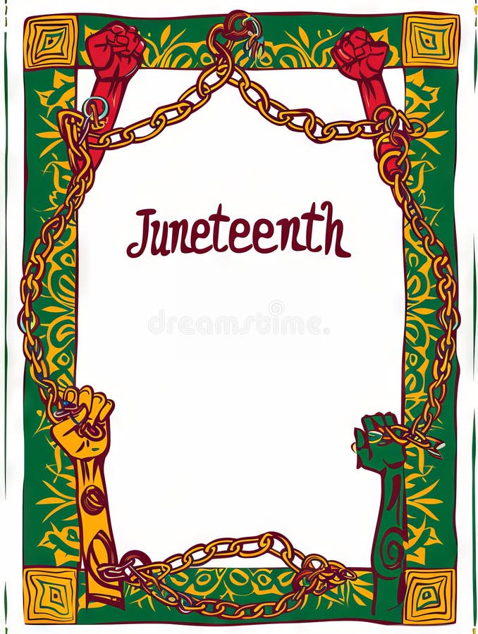 Juneteenth Holiday Background Graphics Template Stock Illustration ...