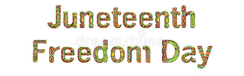 Juneteenth Holiday Text Graphics Stock Illustration - Illustration of ...
