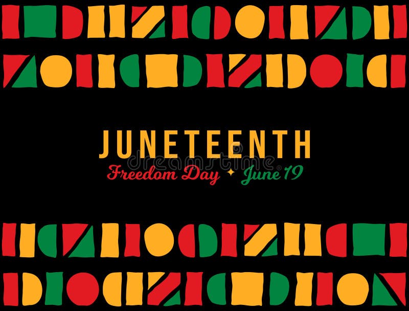 Juneteenth Independence Day Hand Drawn Pattern Background Vector ...