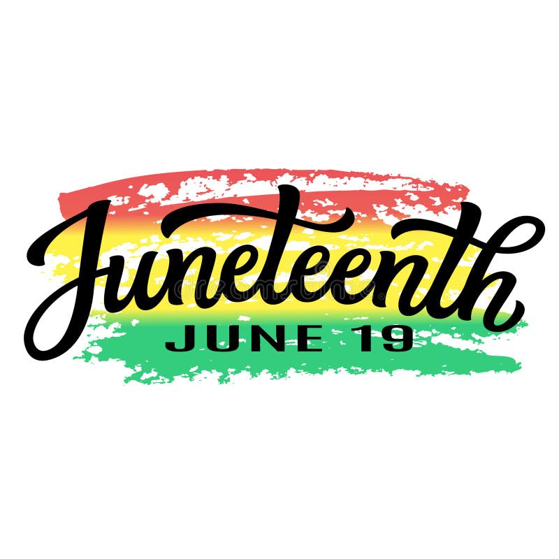 Juneteenth Typography Poster Stock Vector - Illustration of african ...